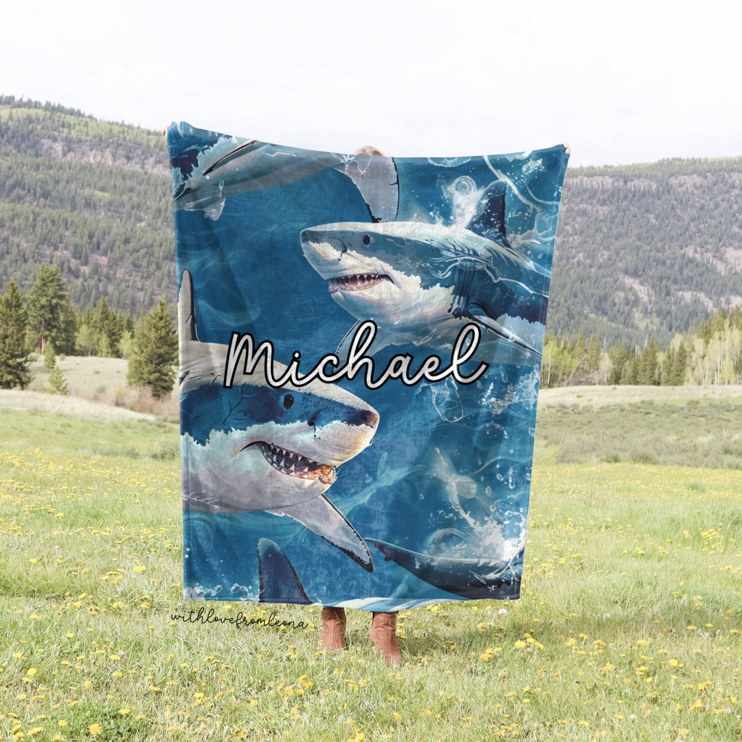 Shark Blanket Sharks Throw Blanket Fleece Blanket Shark Adult Kid ...