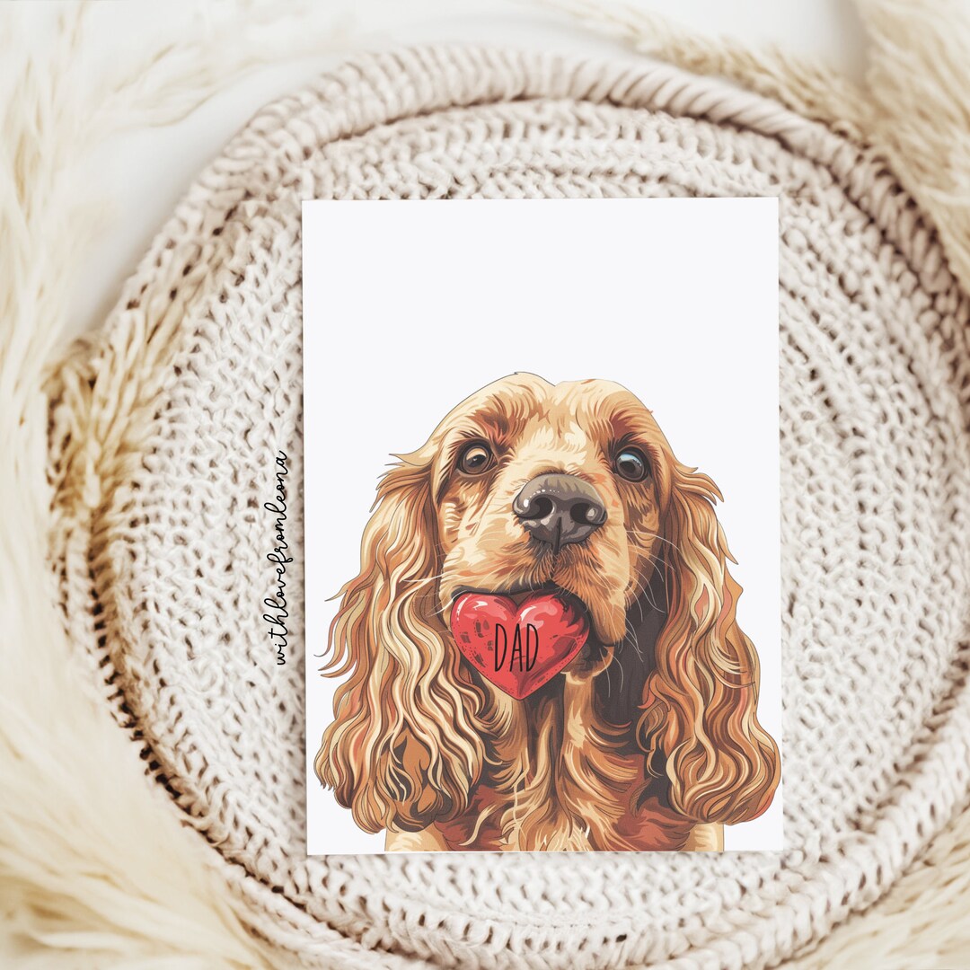Cocker Spaniel Birthday Anniversary Mothers Day Fathers Day Thank You ...