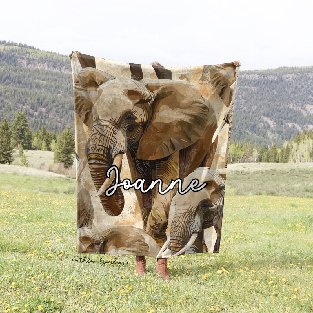 Elephants Blanket Elephant Throw Blanket Fleece Blanket Elephants Adult ...