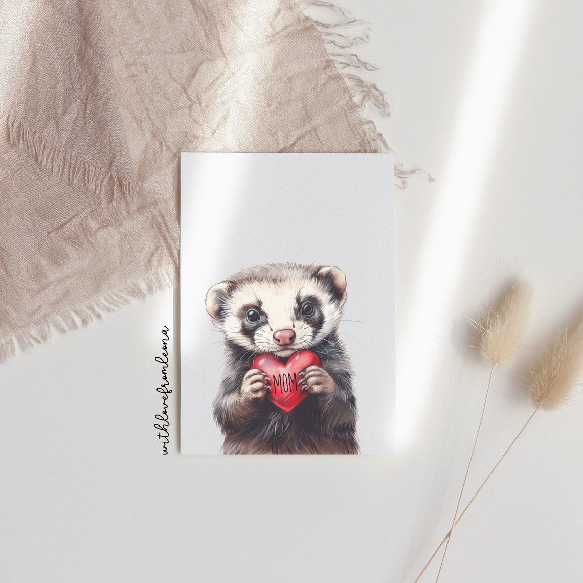 Ferret Mothers Day Greeting Card Card From the Ferret Owner Vets and ...