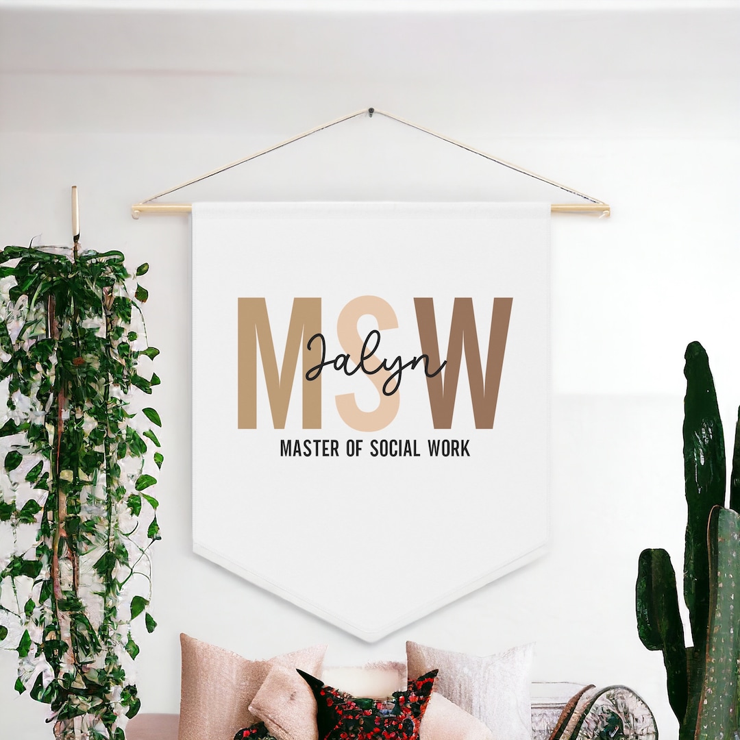 Social Worker Banner MSW Gift Future Social Worker Grad Gift Master ...
