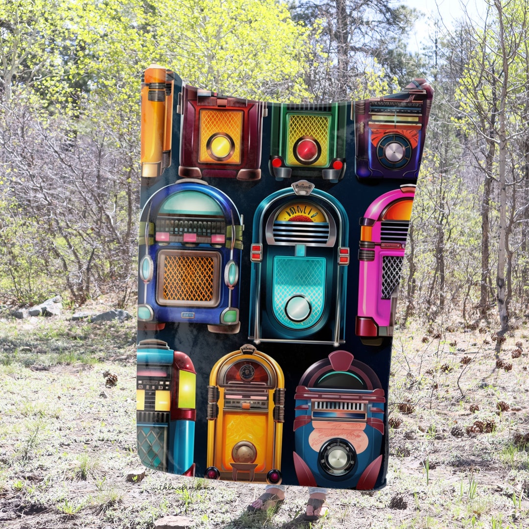 Jukebox Blanket Jukeboxes Throw Blanket Jukebox Fleece Blanket ...
