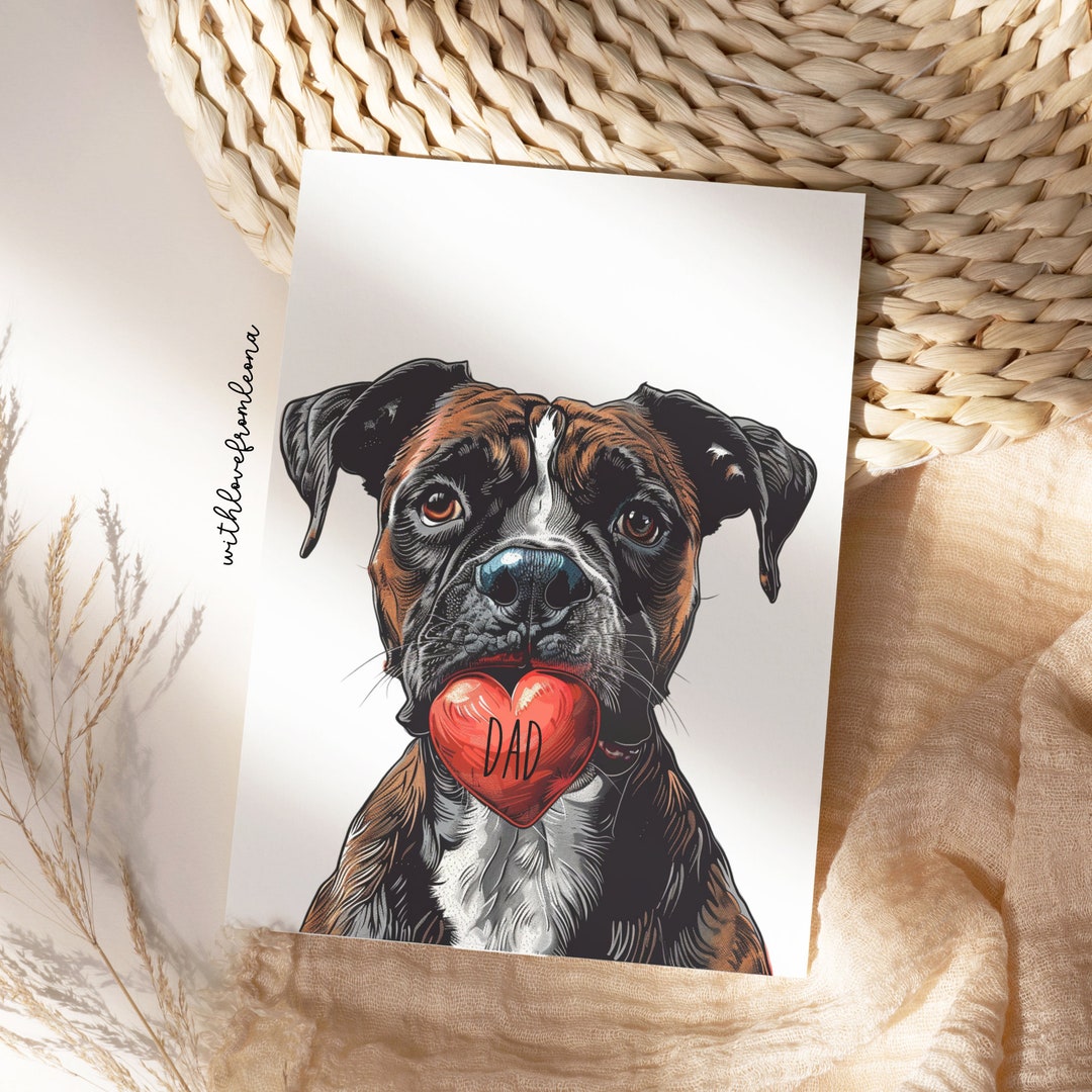 Boxer Dog Birthday Anniversary Mothers Day Fathers Day Thank You ...