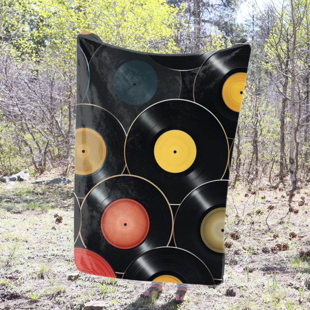 Vinyl Records Blanket Vinyl Record Throw Blanket Fleece Blanket Vinyl ...