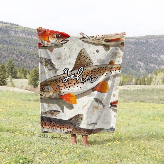 Fleece Fish Throw Blanket