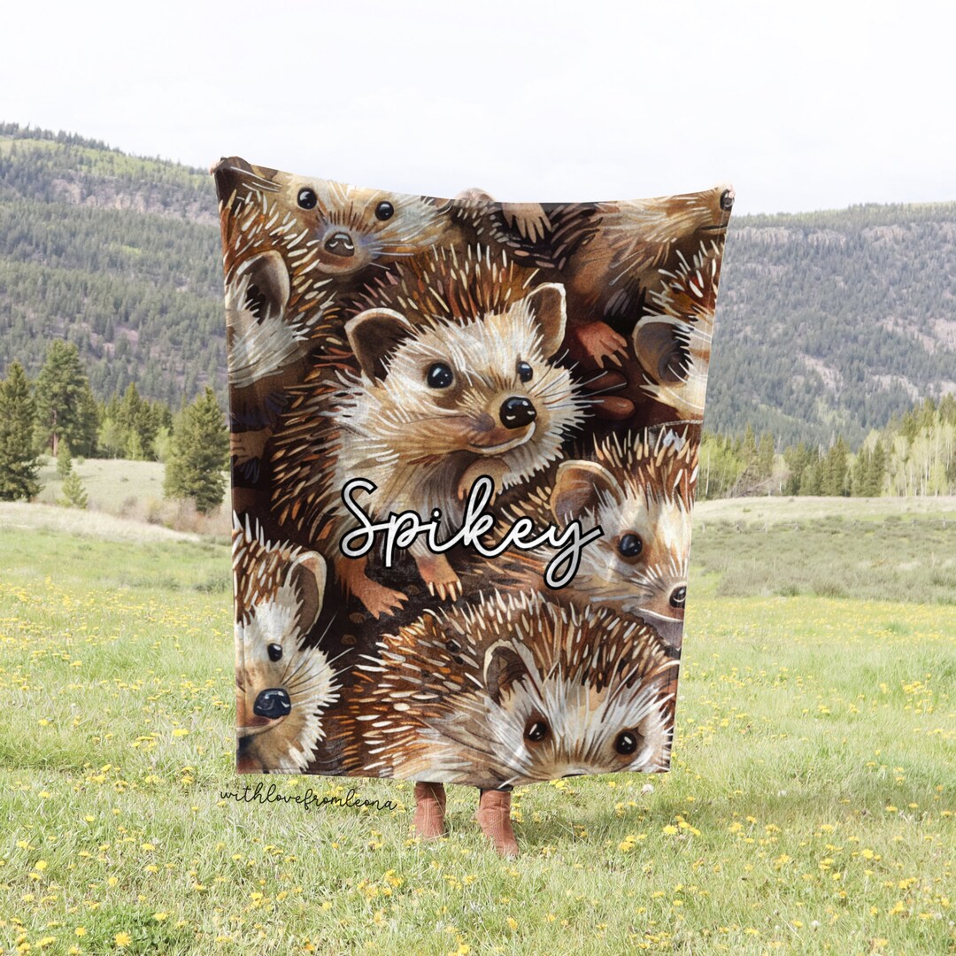 Hedgehogs Blanket Hedgehog Throw Blanket Hedgehog Fleece Blanket ...