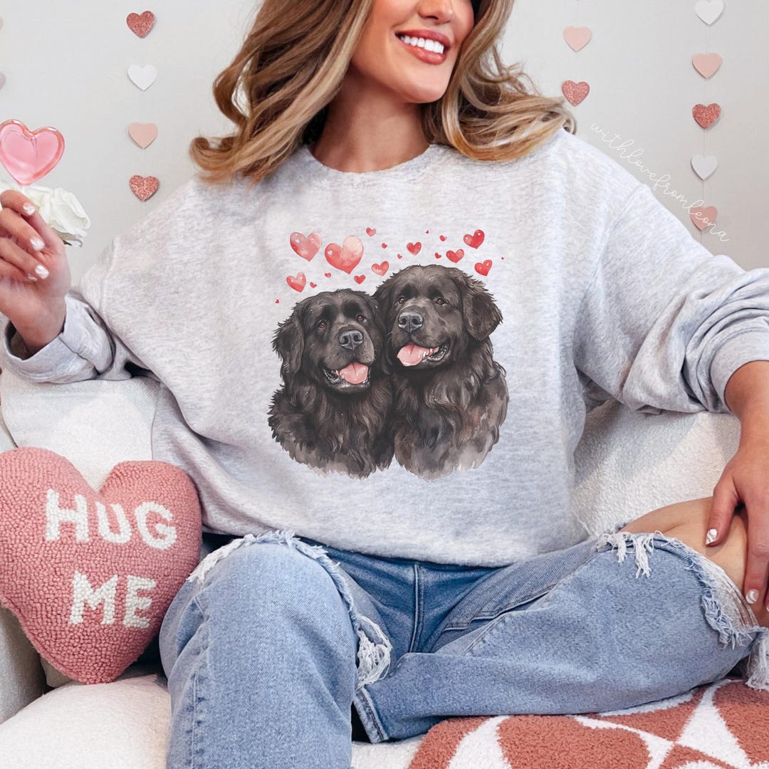 Newfoundland Dog Valentines Day Sweater Newfoundland Valentines Day ...