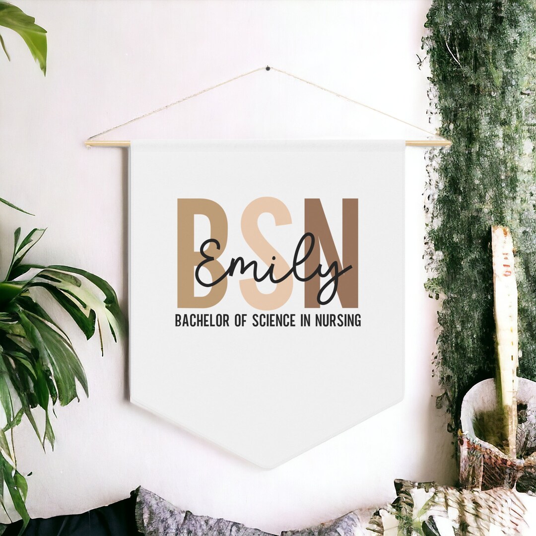 Bachelor of Science Nursing Banner BSN Gift Grad Gift Bachelors Degree ...