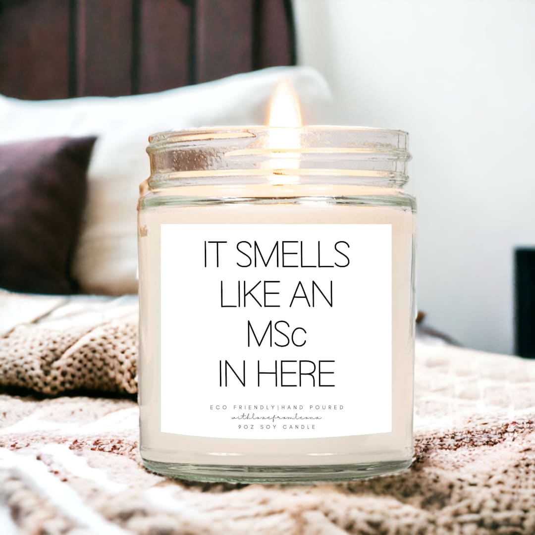 Msc Candle, Master of Science Graduation Gift, Msc Graduate, Msc ...
