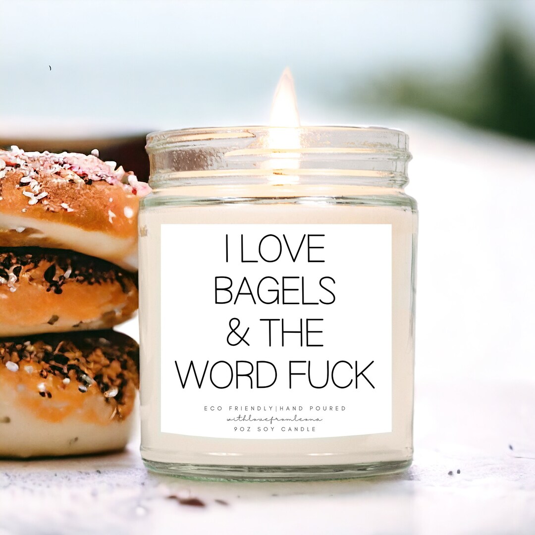 Bagels Candle, Adult Sarcastic Gift, Bagels, Bagels Gift, Bagel Gifts ...