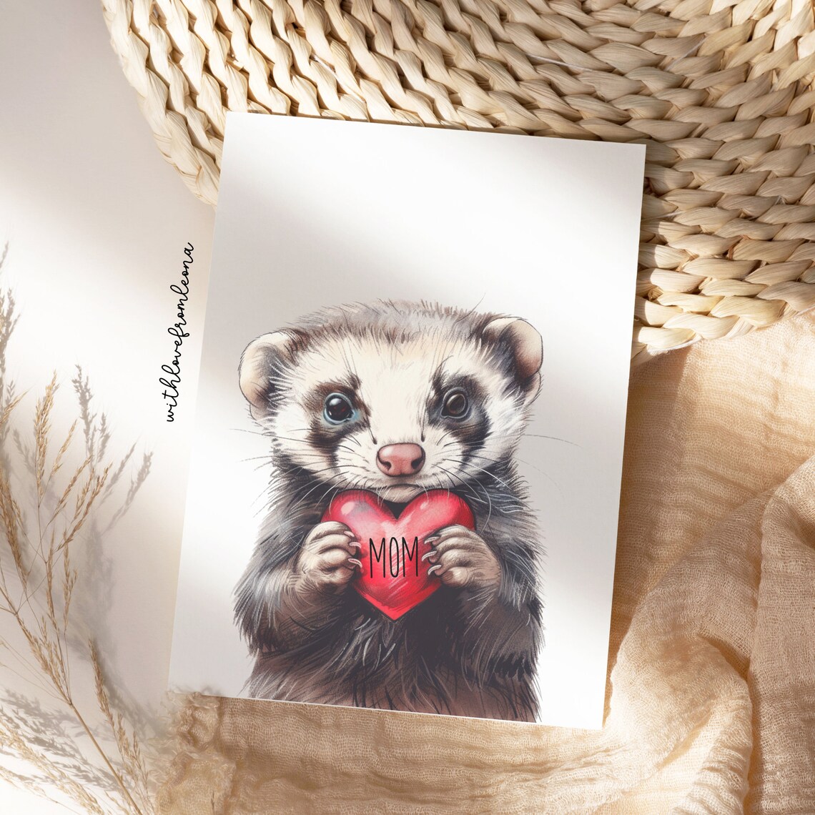 Ferret Mothers Day Greeting Card Card From the Ferret Owner Vets and ...