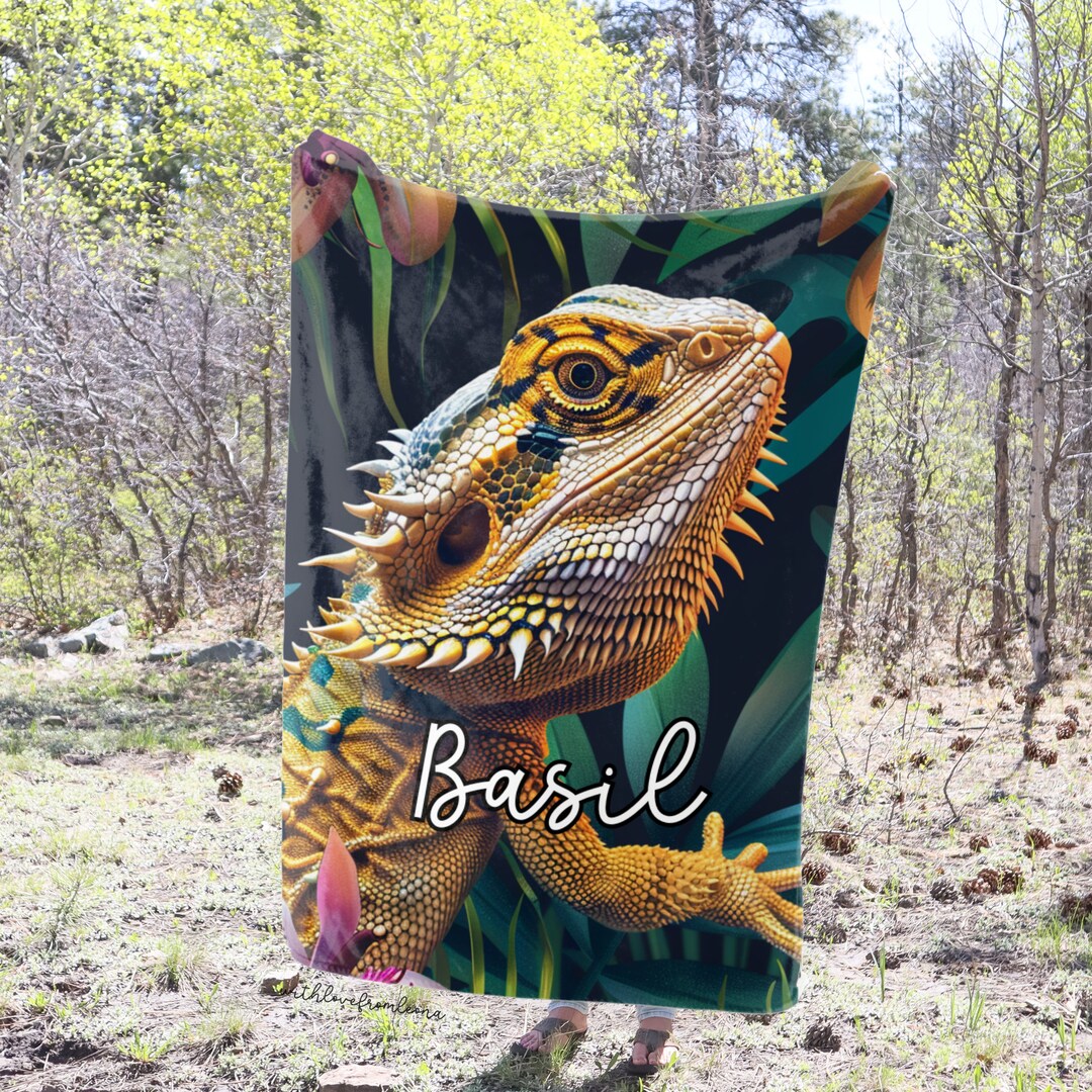 Bearded Dragon Blanket Bearded Dragon Throw Blanket Bearded Dragon Gift ...