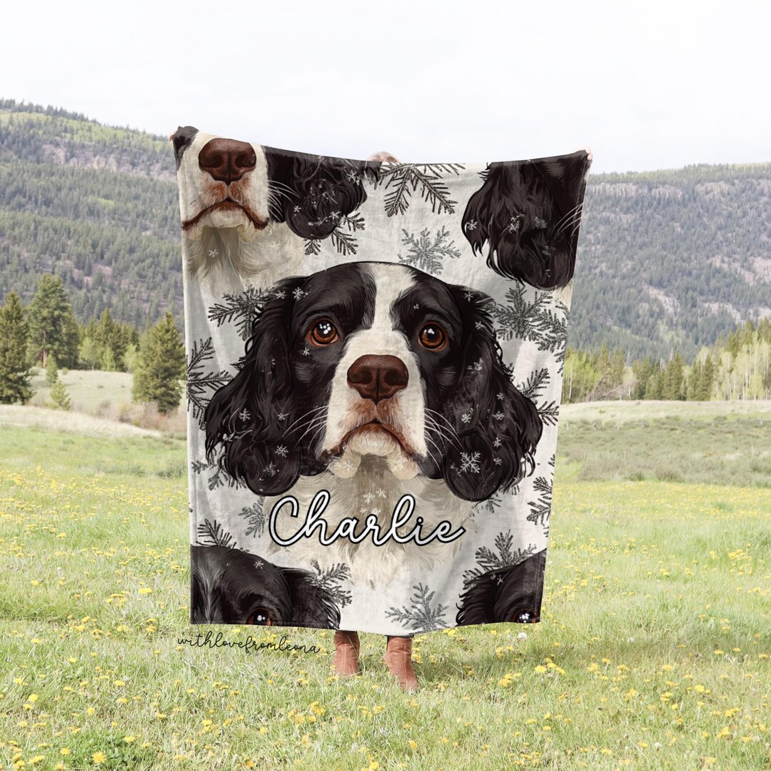 English Springer Spaniel Dog Winter Throw Blanket English Springer ...
