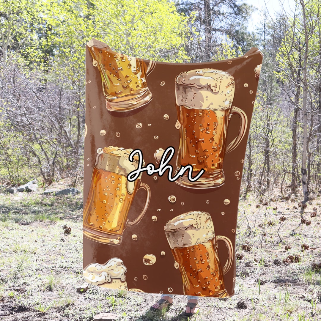 Craft Beer Blanket Craft Beer Throw Blanket Fleece Blanket Craft Beer Adult Blanket Craft Beer ...
