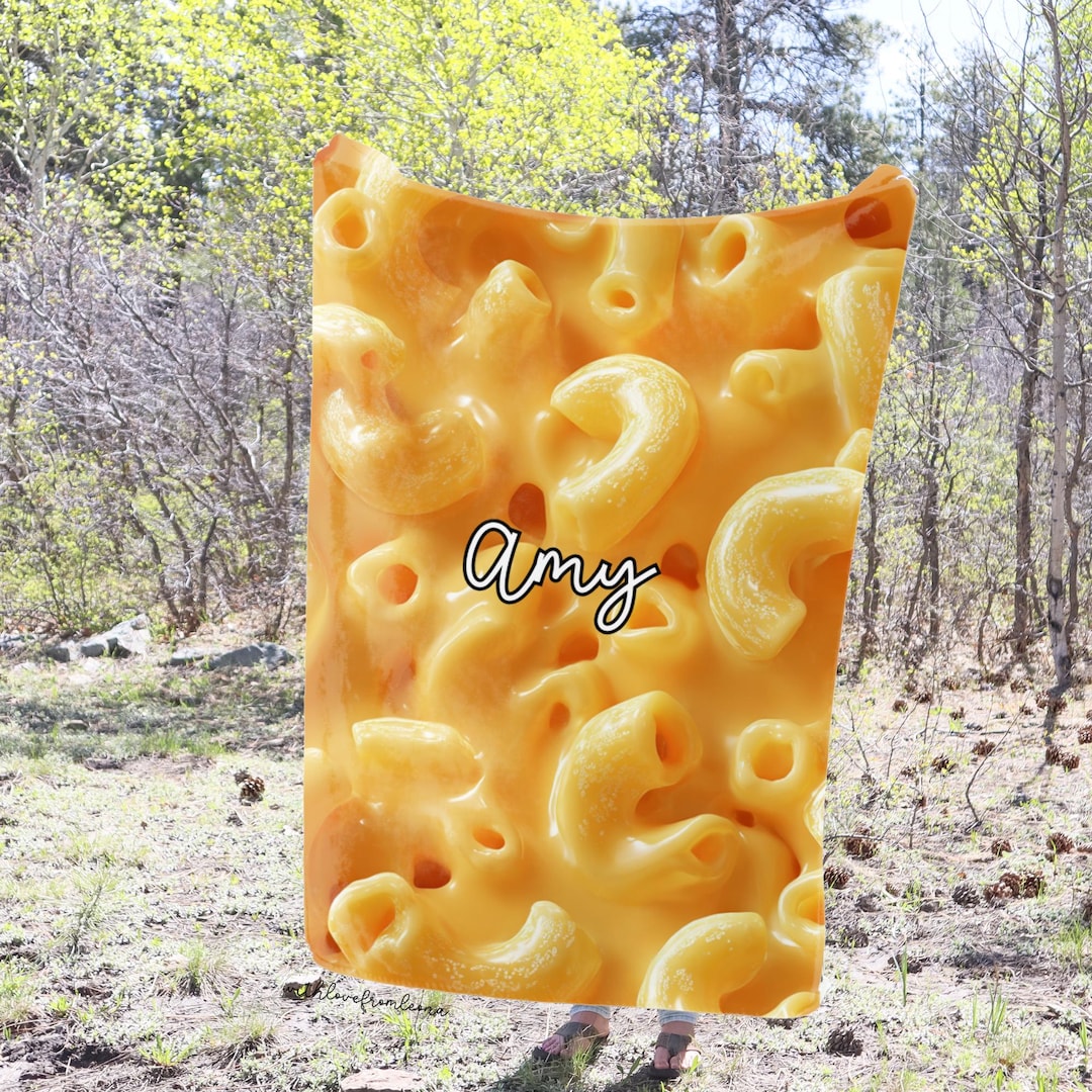 Macaroni and Cheese Blanket Gift Macaroni and Cheese Throw Blanket ...