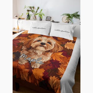 Cavapoo Dog Fall Throw Blanket Cavapoo Adult Kid Blanket Cavapoo Custom ...