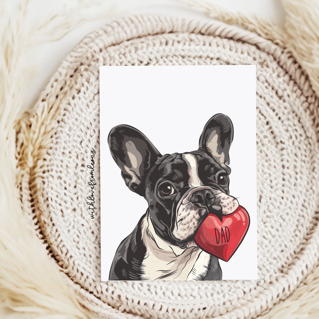 French Bulldog Fathers Day Greeting Card From the Dog for Groomers Vets ...