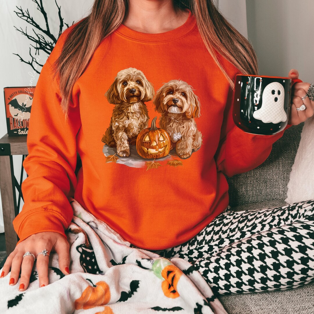 Cavapoo Dog Halloween Sweater Cavapoo Halloween Party Sweatshirt ...