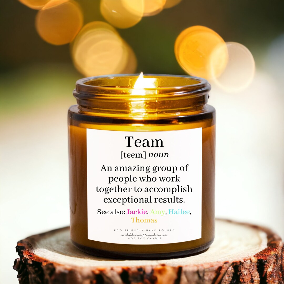Employee Appreciation Candle Gift, Thank You Gift, Team Custom Name ...