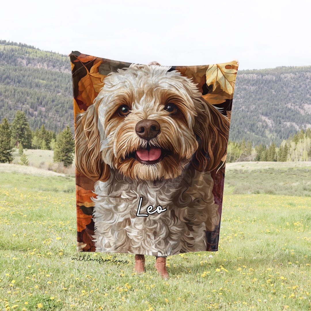 Cockapoo Dog Fall Throw Blanket Cockapoo Adult Kid Blanket Cockapoo ...