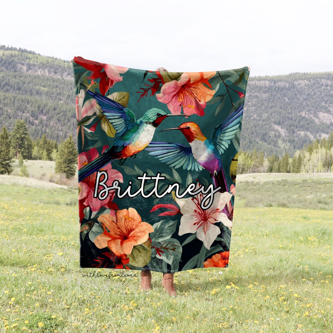 Hummingbirds Blanket Hummingbird Throw Blanket Hummingbirds Fleece ...