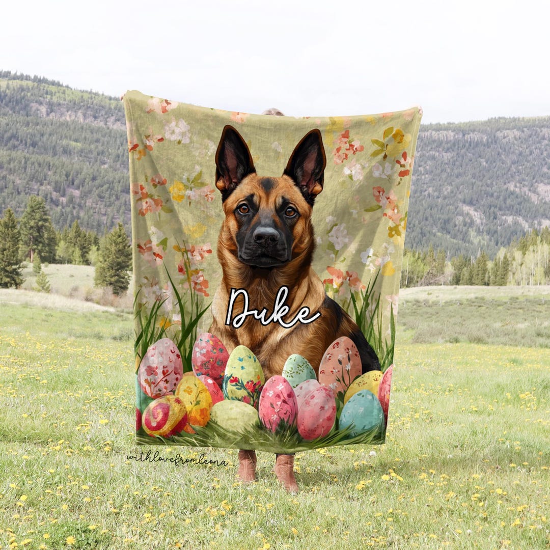 Belgian Malinois Dog Easter Throw Blanket Belgian Malinois Adult Kid ...
