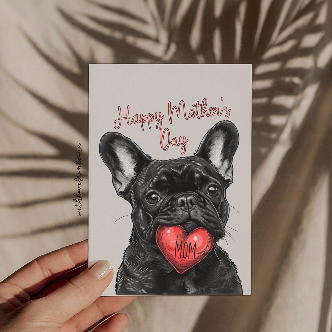 French Bulldog Mothers Day Greeting Card Card From the Dog for Groomers ...