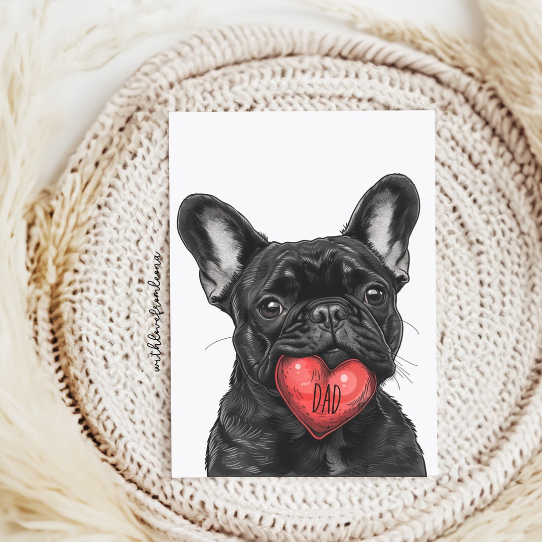 French Bulldog Fathers Day Greeting Card From the Dog for Groomers Vets ...