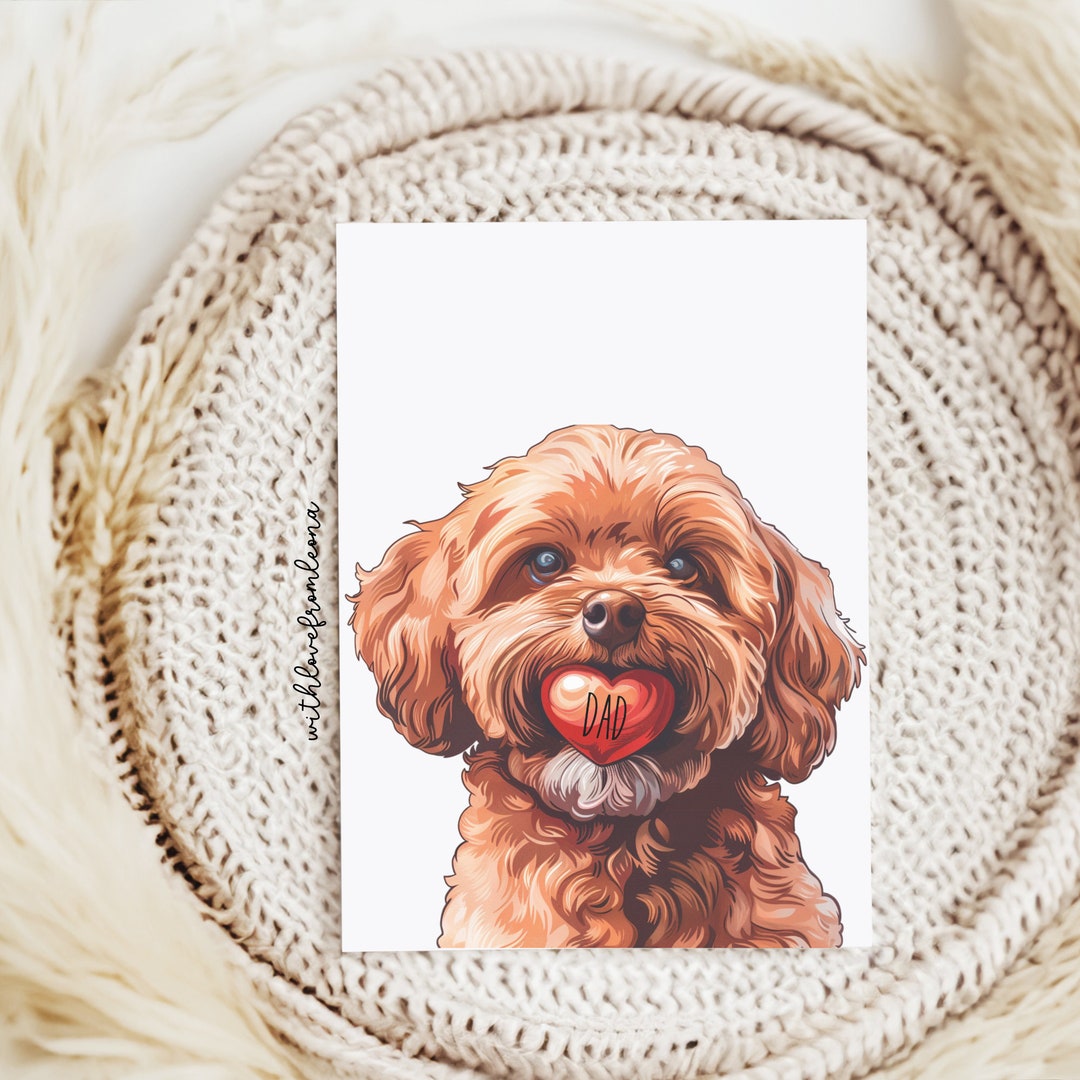 Cavapoo Birthday Anniversary Mothers Day Fathers Day Thank You Greeting ...