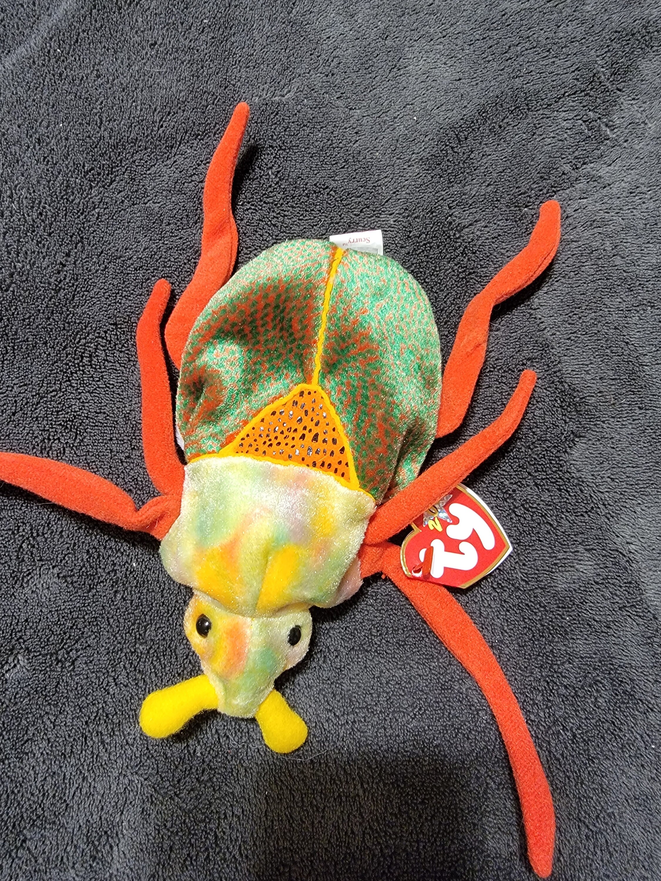 Scurry Retired 2000 Ty Beanie Babie 9in Colorful Bug Beetle 3up MWMT ...