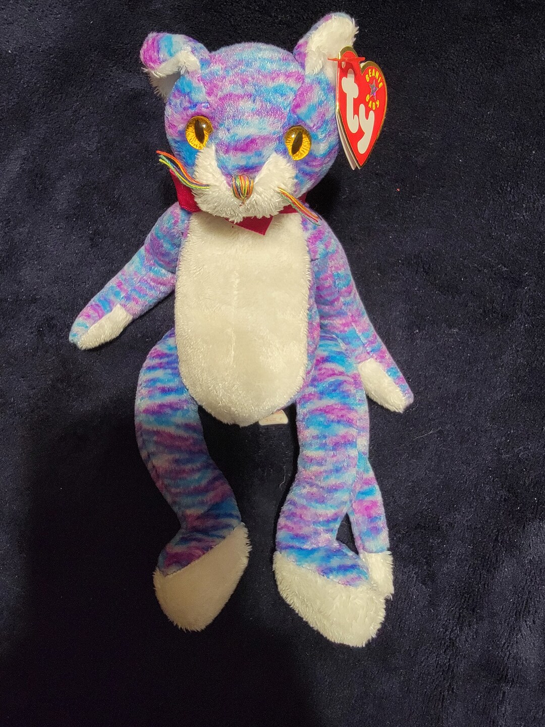Kooky the Cat Ty Beanie Baby 2000 Multicolor Purple Blue - Etsy