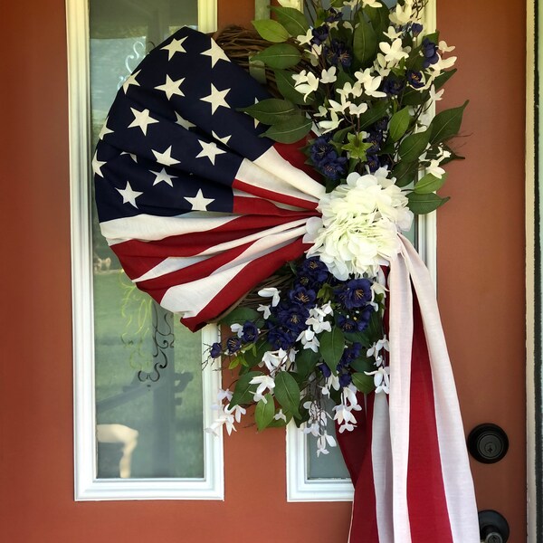 American Flag Wreath - Etsy