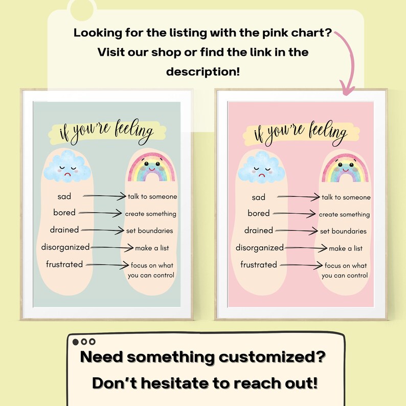 Feelings Chart Children Emotions Chart Printable Coping Skills Poster ...