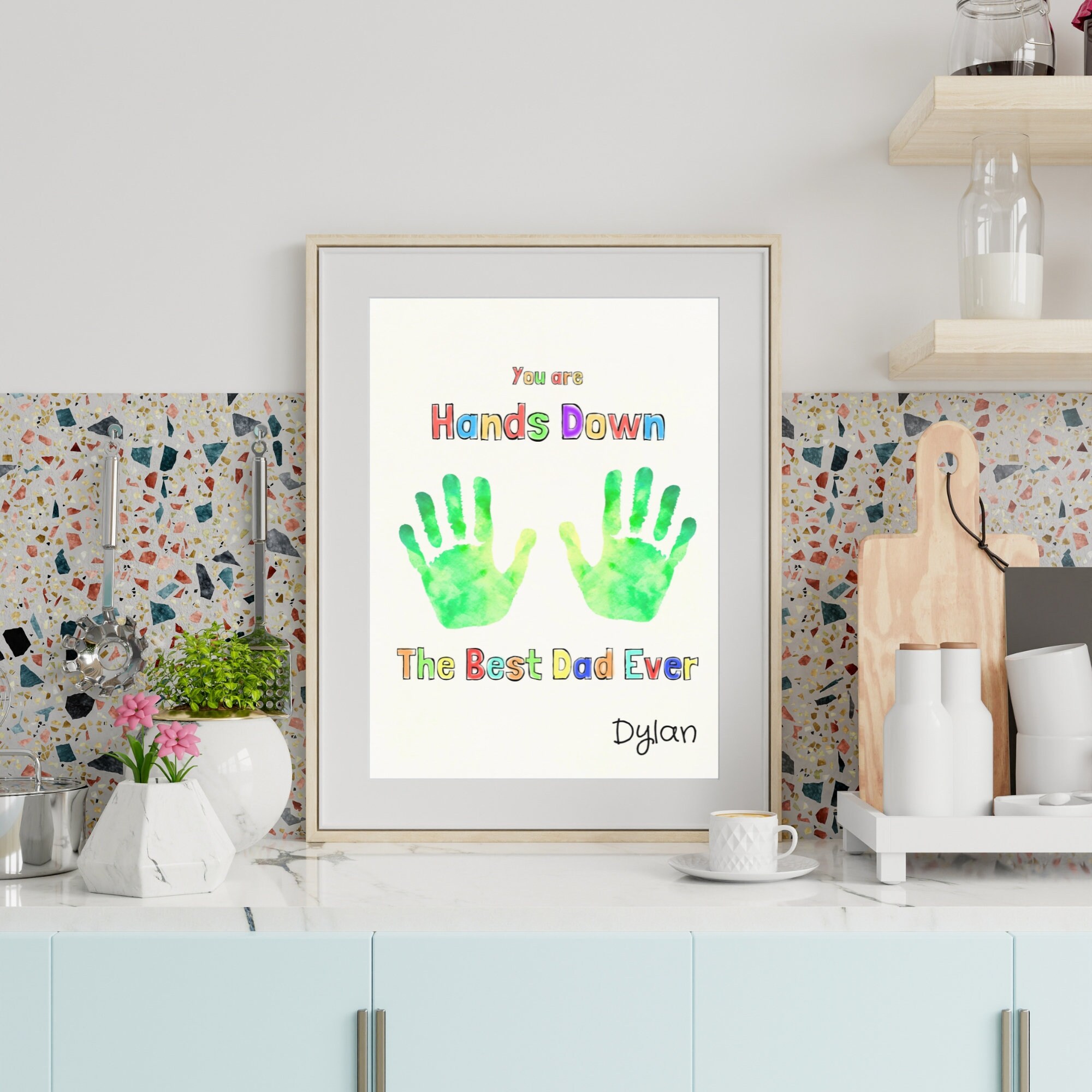 Father's Day Handprint Keepsake Personalized Father's Day Printable ...