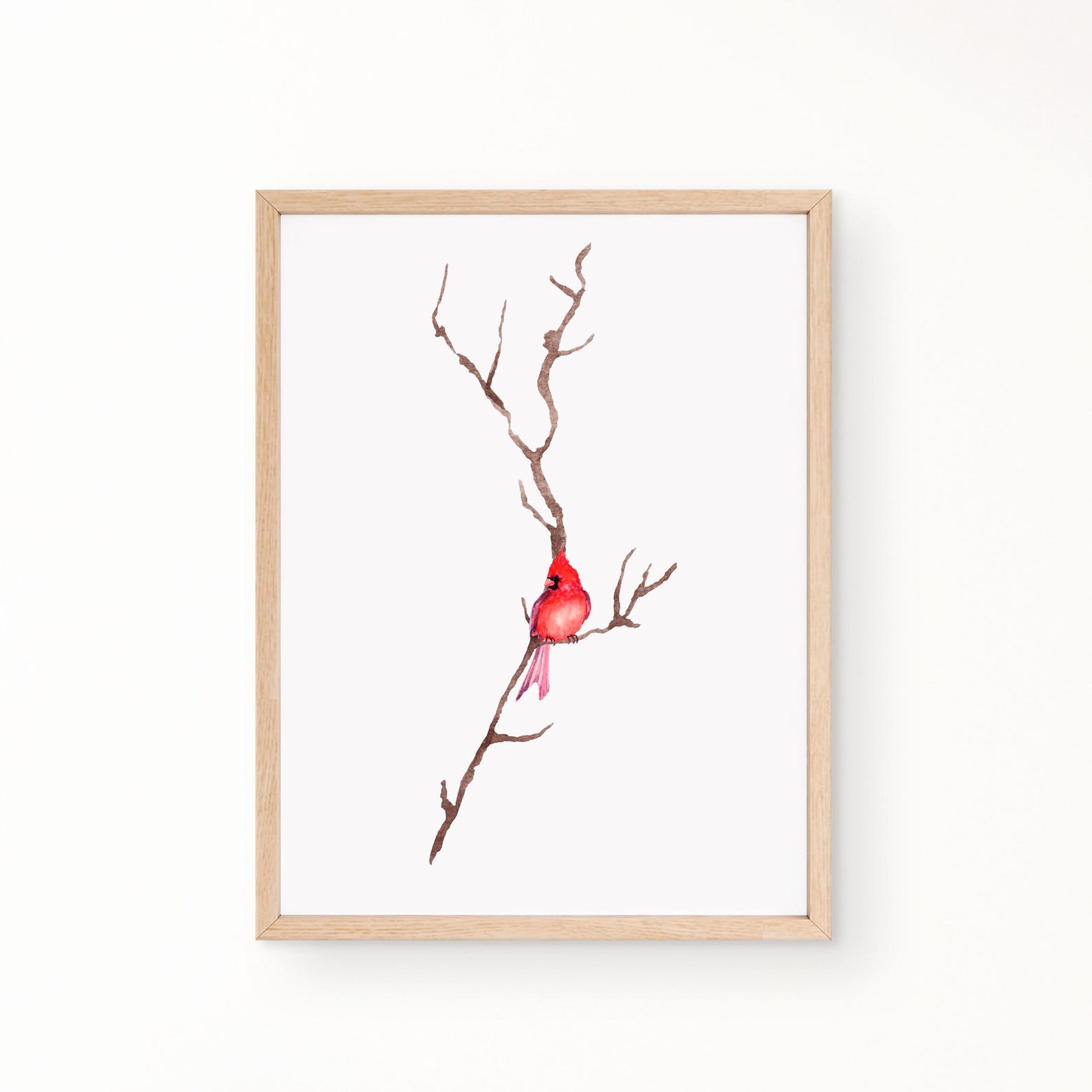 Red Cardinal Print Cardinal Art Prints Red Bird Cardinal Digital ...