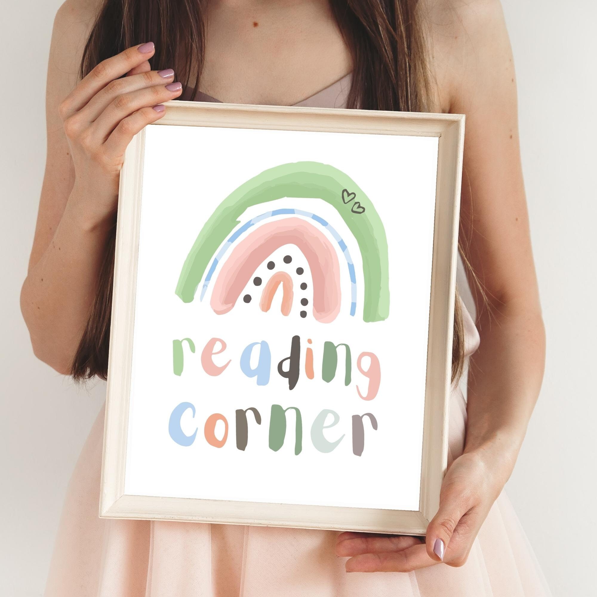 Reading Corner Sign Homeschool Decor Kids Reading Corner Inspiration ...