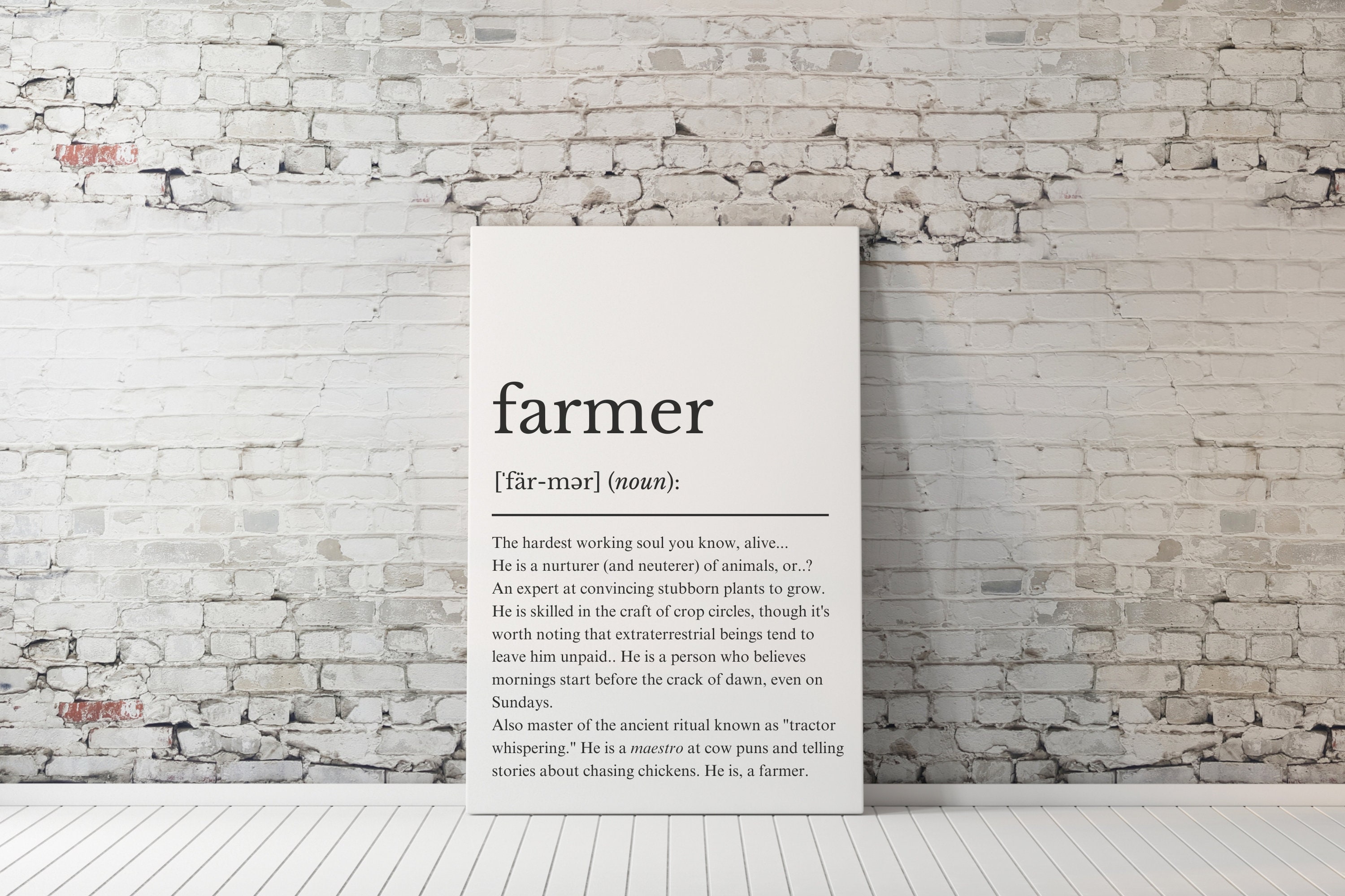 Farmer Definition Print: Farmhouse Wall Art (digital Download) - Etsy