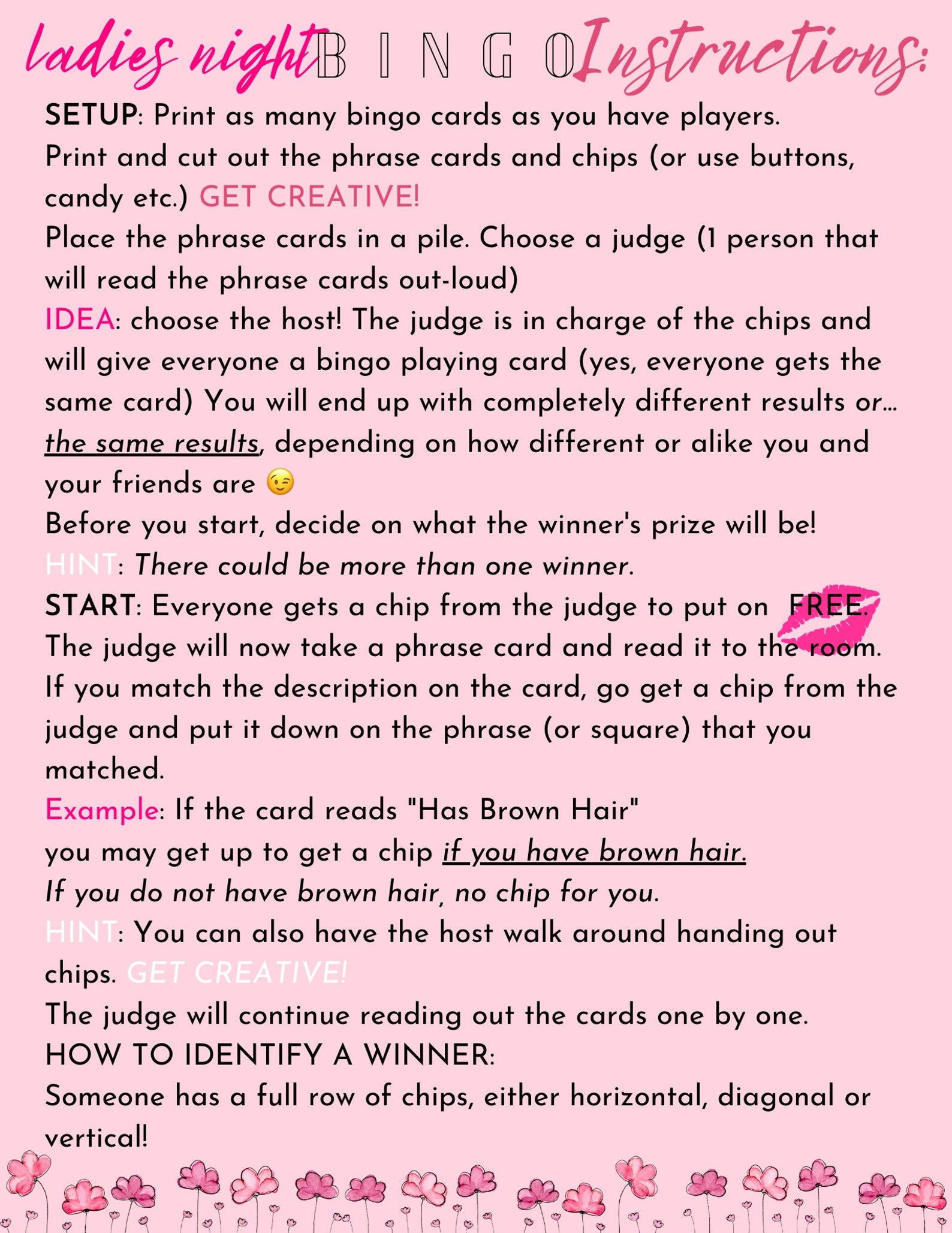 Ladies Night Bingo Game: Printable Girls Night Out (digital) - Etsy