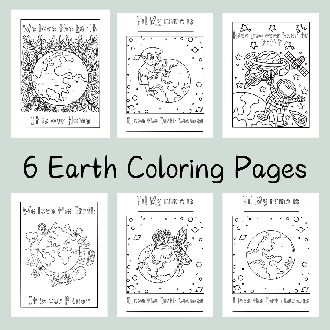 Kids Coloring Book Children Printable Coloring Pages Earth Coloring ...