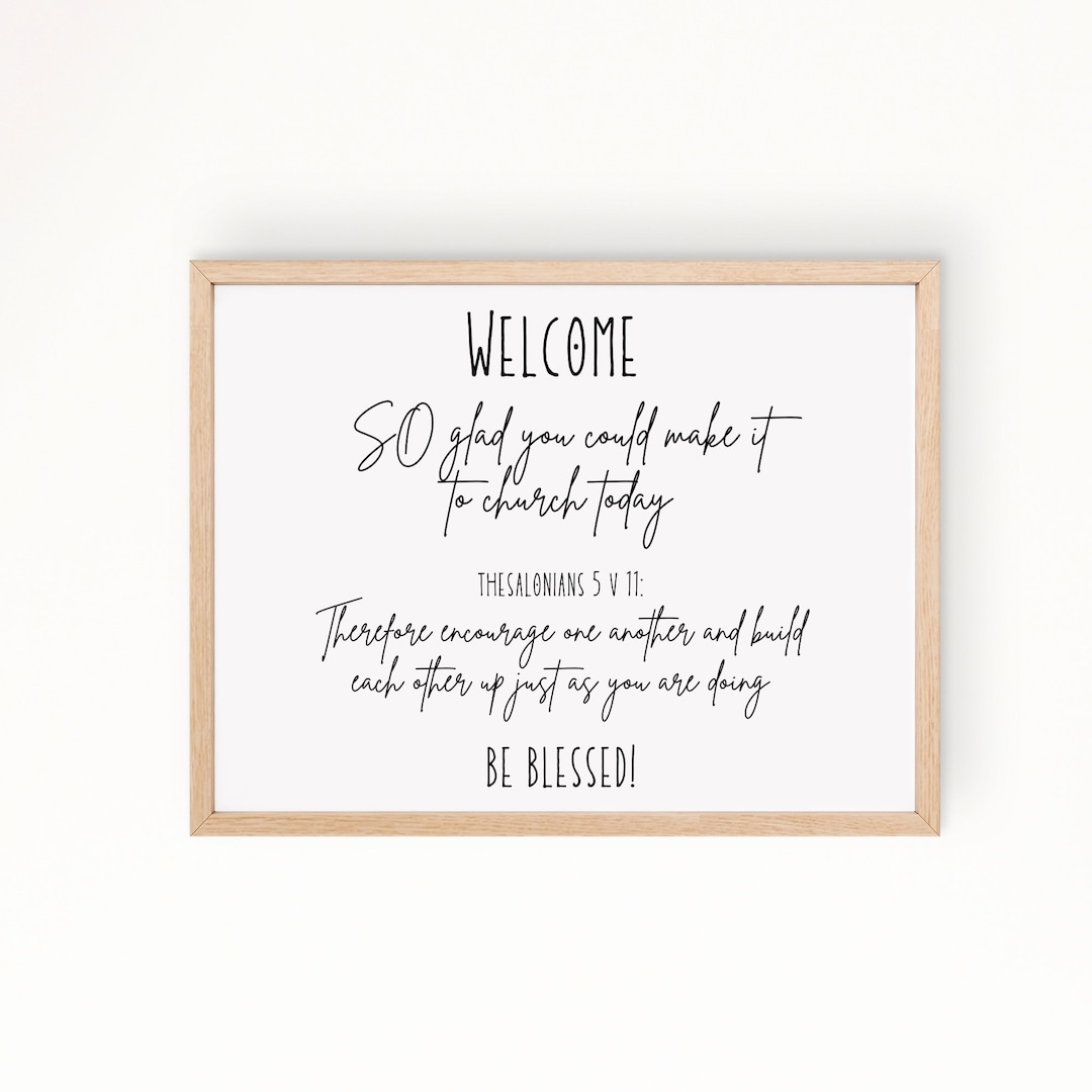 Welcome Sign Church Sign Welcome Printable Church Welcome Sign Bible ...