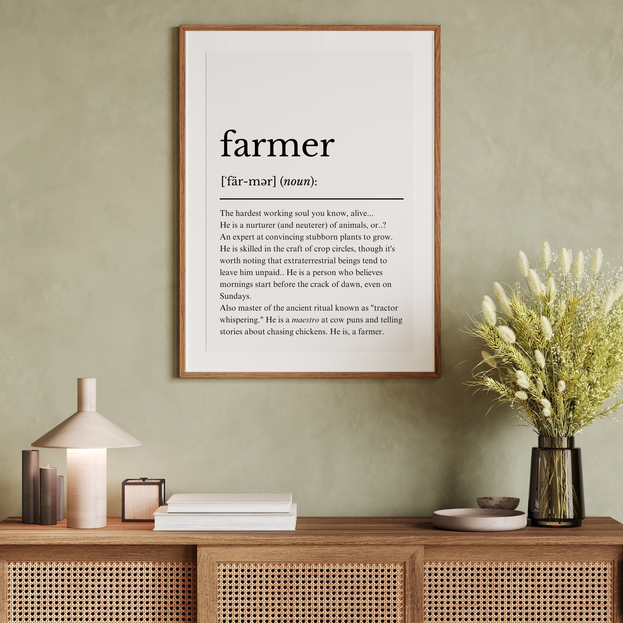 Farmer Definition Print: Farmhouse Wall Art (digital Download) - Etsy