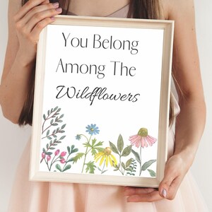 Wildflower Nursery Decor Printable Wall Art Quotes Nursery Poster ...
