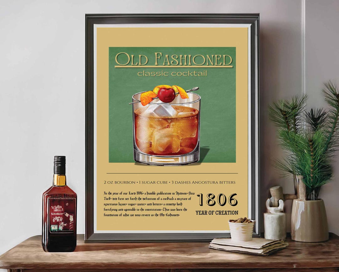 Bar Wall Art Bar Cart Art Cocktail Poster Bar Art Print Recipe Poster ...