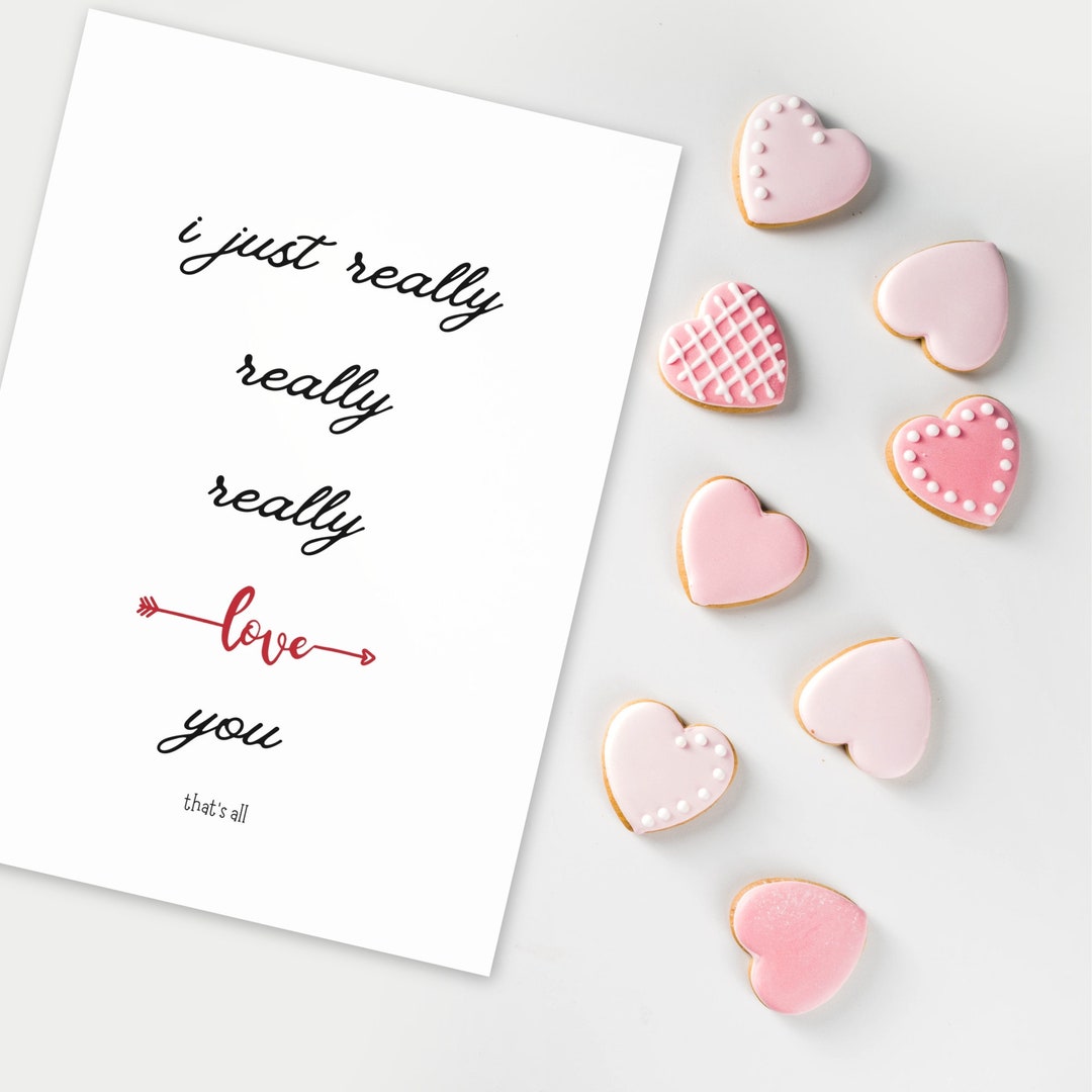 Personalized Love Note Valentine's Day Card (5x7 Printable Digital ...