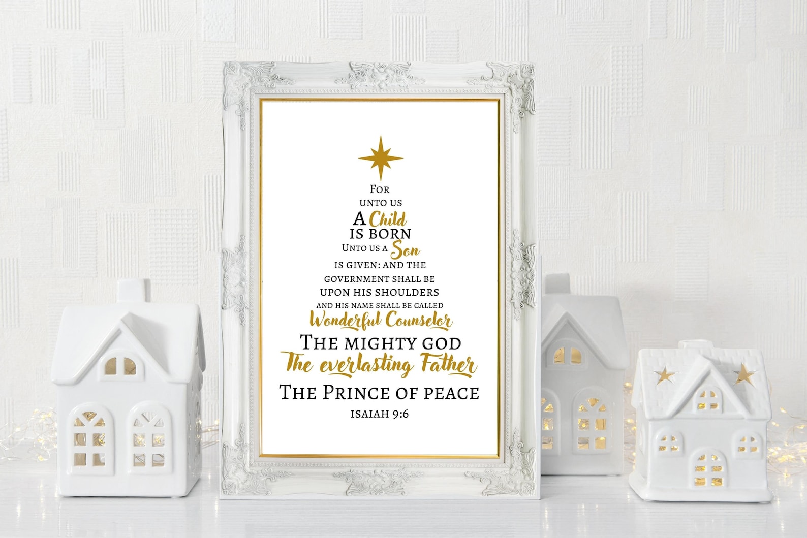 Isaiah 9:6 Christian Wall Decorations | Printable Wall Art | Christmas ...