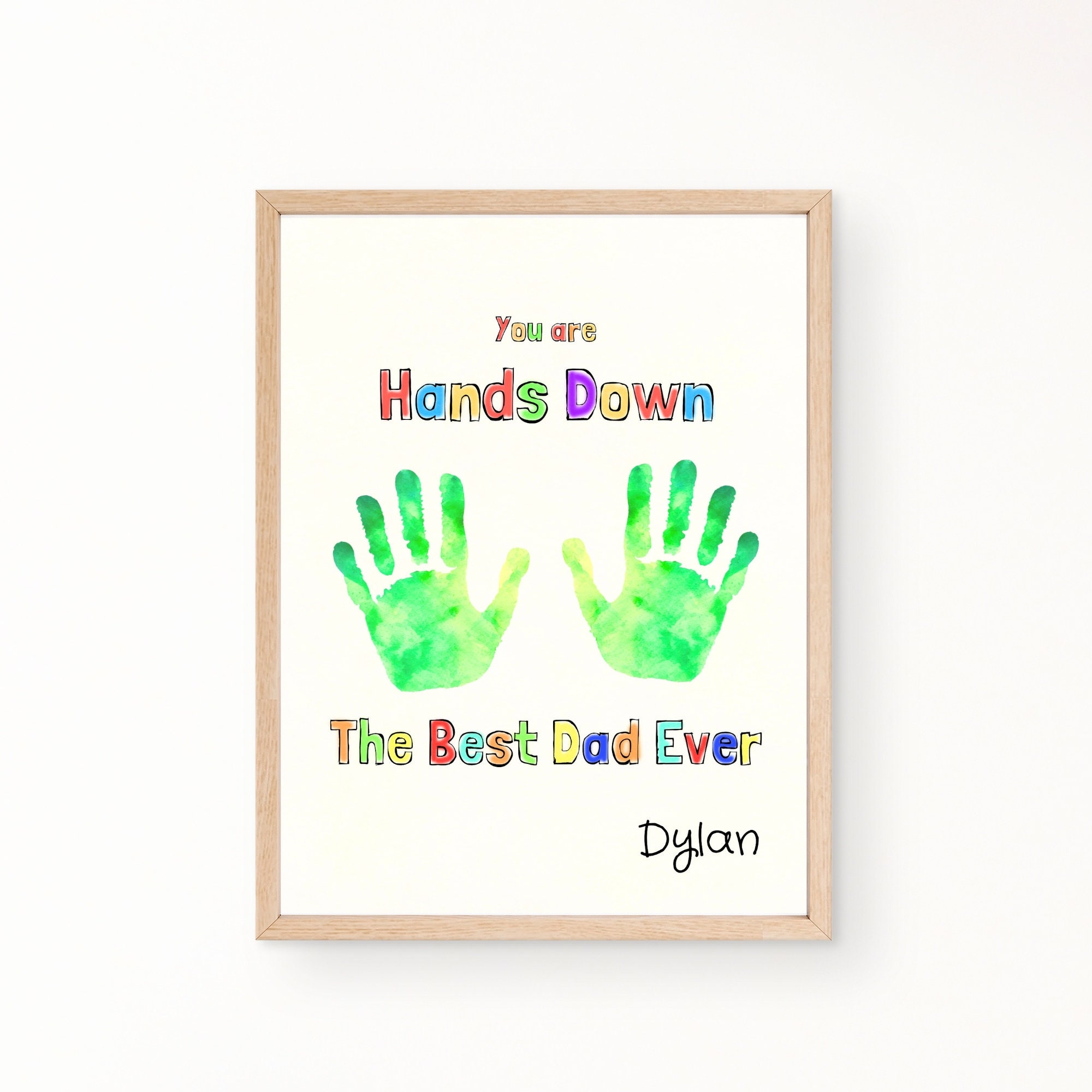 Father's Day Handprint Keepsake Personalized Father's Day Printable ...