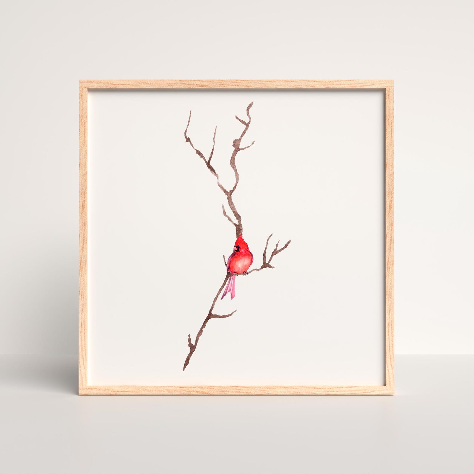 Red Cardinal Print Cardinal Art Prints Red Bird Cardinal Digital ...