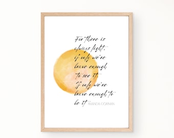 There is Always Light Digital Download Amanda Gorman Quote - Etsy
