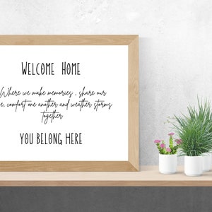 Welcome Home Print Welcome Poster Welcome Wall Art Printable Welcome ...