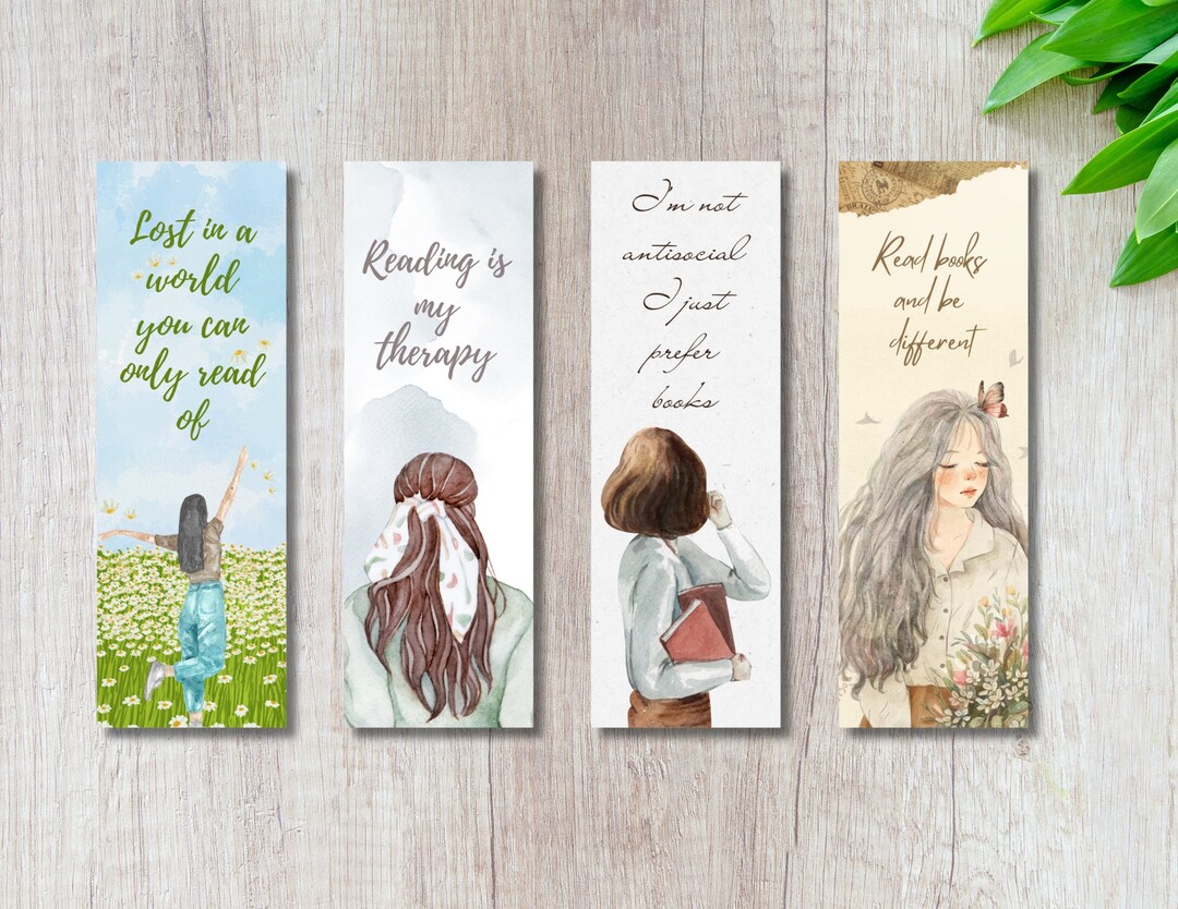 Minimalist Watercolor Bookmark Printable Bookmarks Girls Bookmark ...